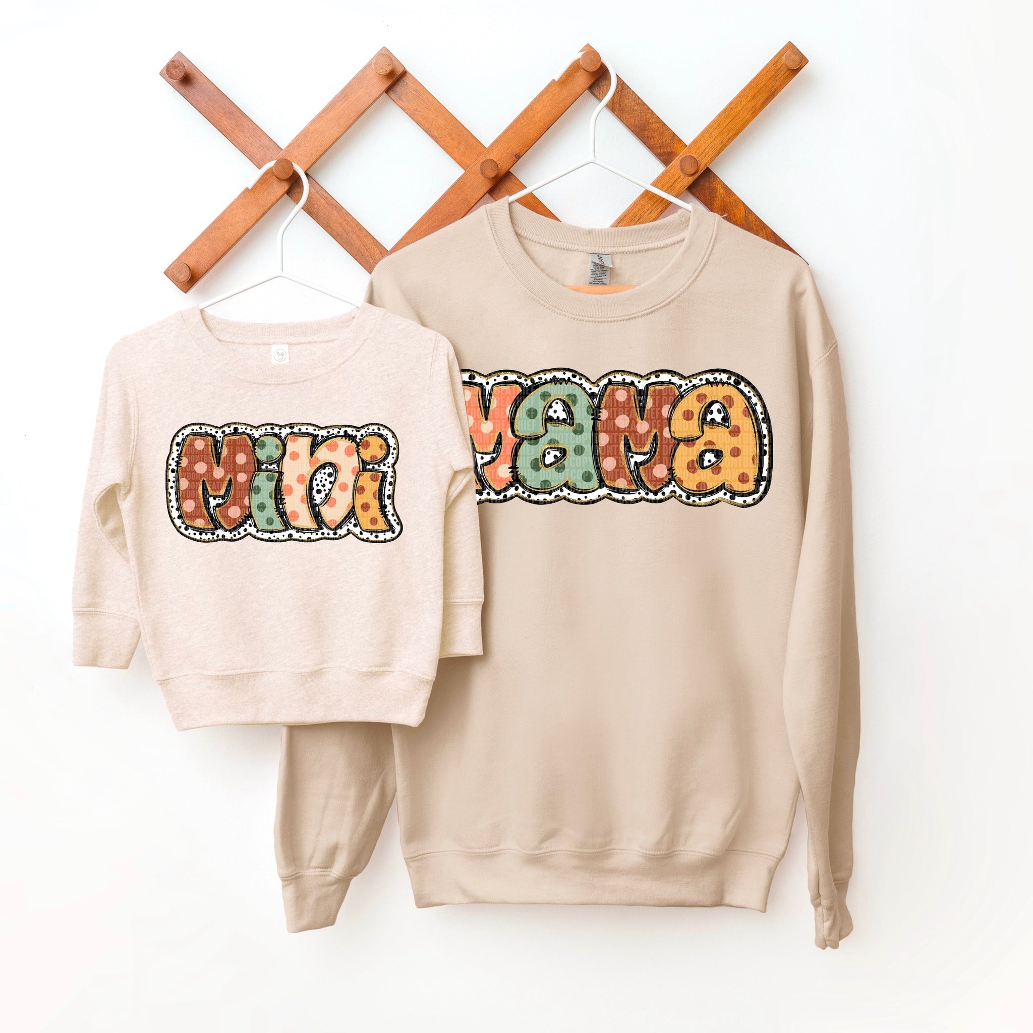 Mama/Mini Fall Dotted DTF Transfer – K&M Designs