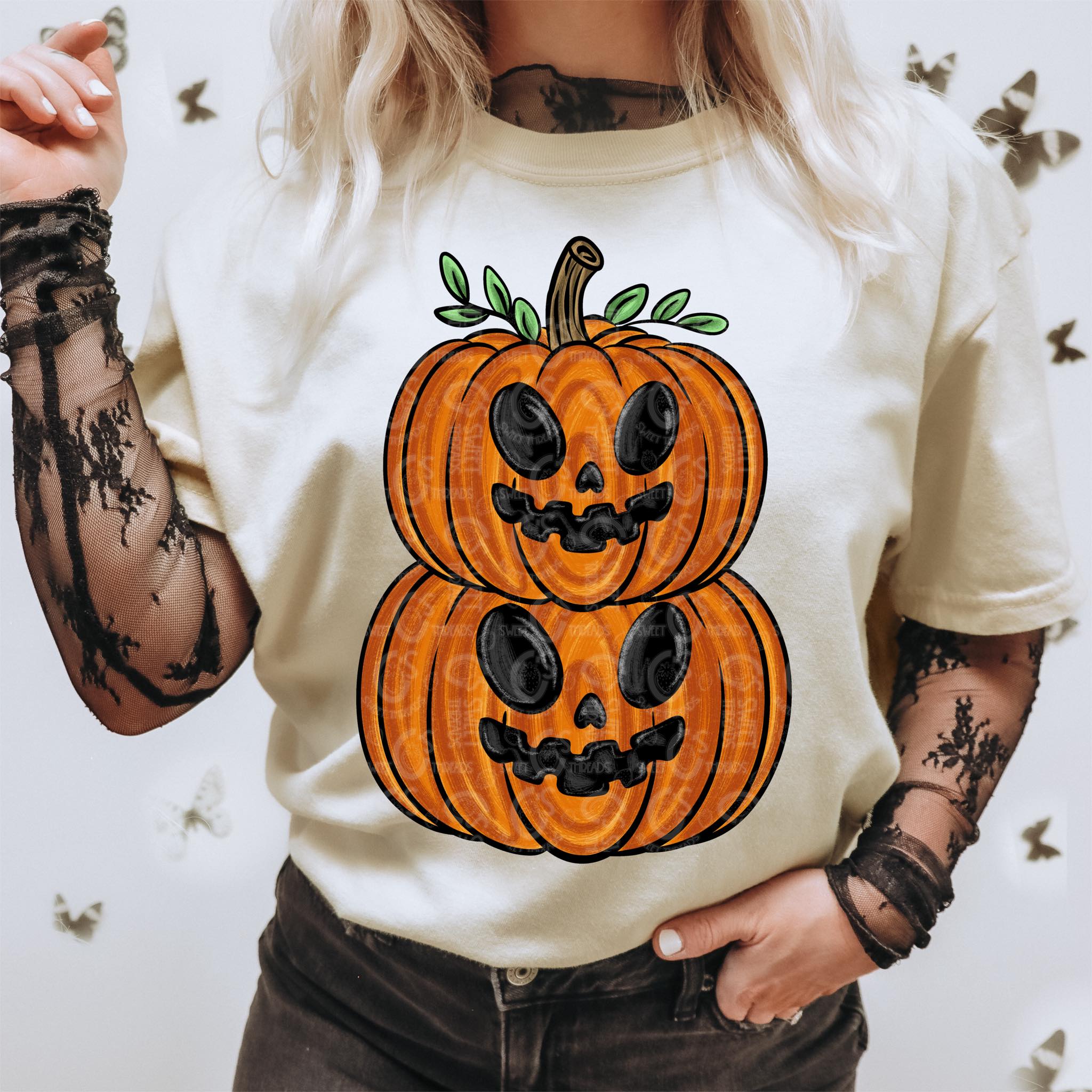 Double Pumpkins DTF Transfer – K&M Designs