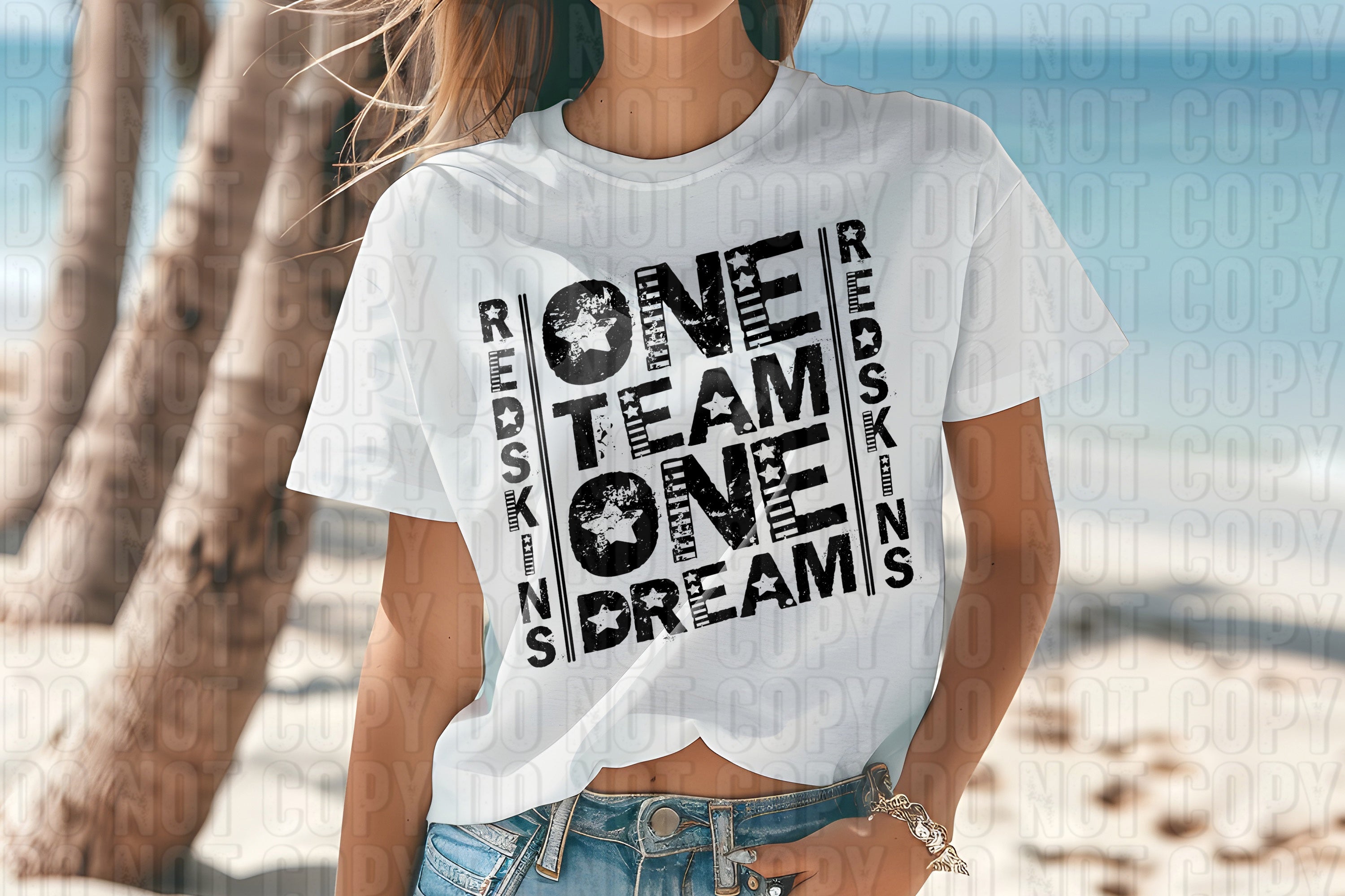 Redskins One Team One Dream Mascot DTF Transfer – K&M Designs