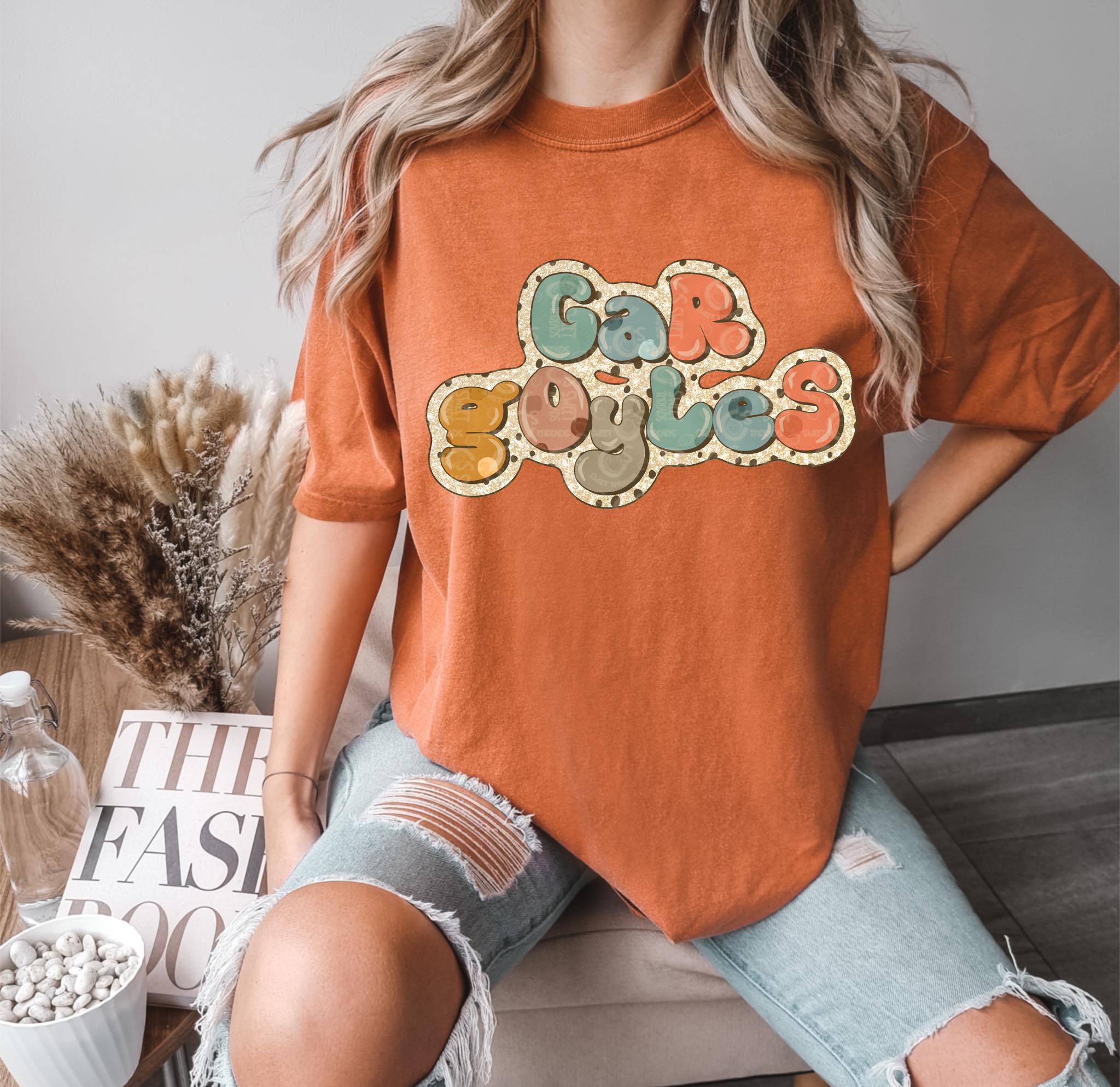 Gargoyles Fall Dots Mascot DTF Transfer – K&M Designs