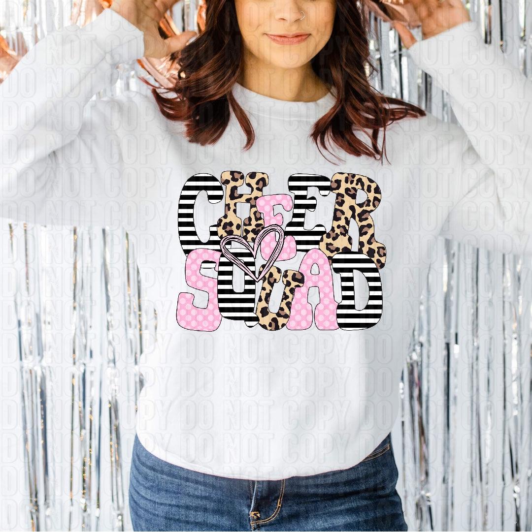 Cheer Squad Cheetah Striped Checker DTF Transfer – K&M Designs