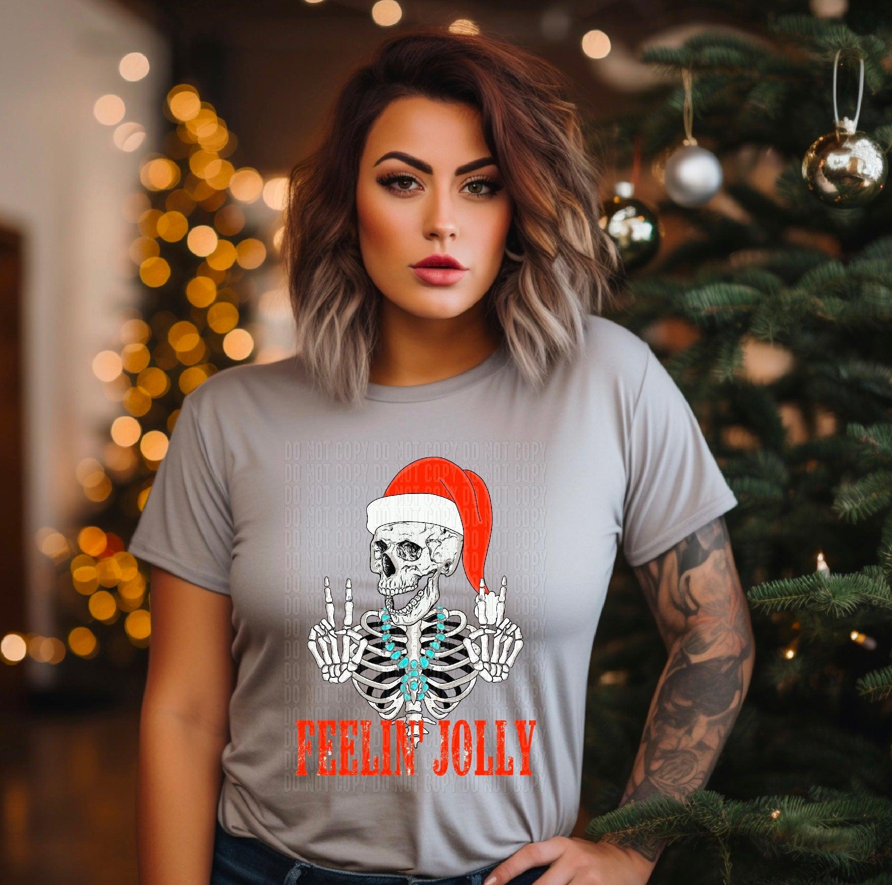 Feelin Jolly Skeleton DTF Transfer – K&M Designs