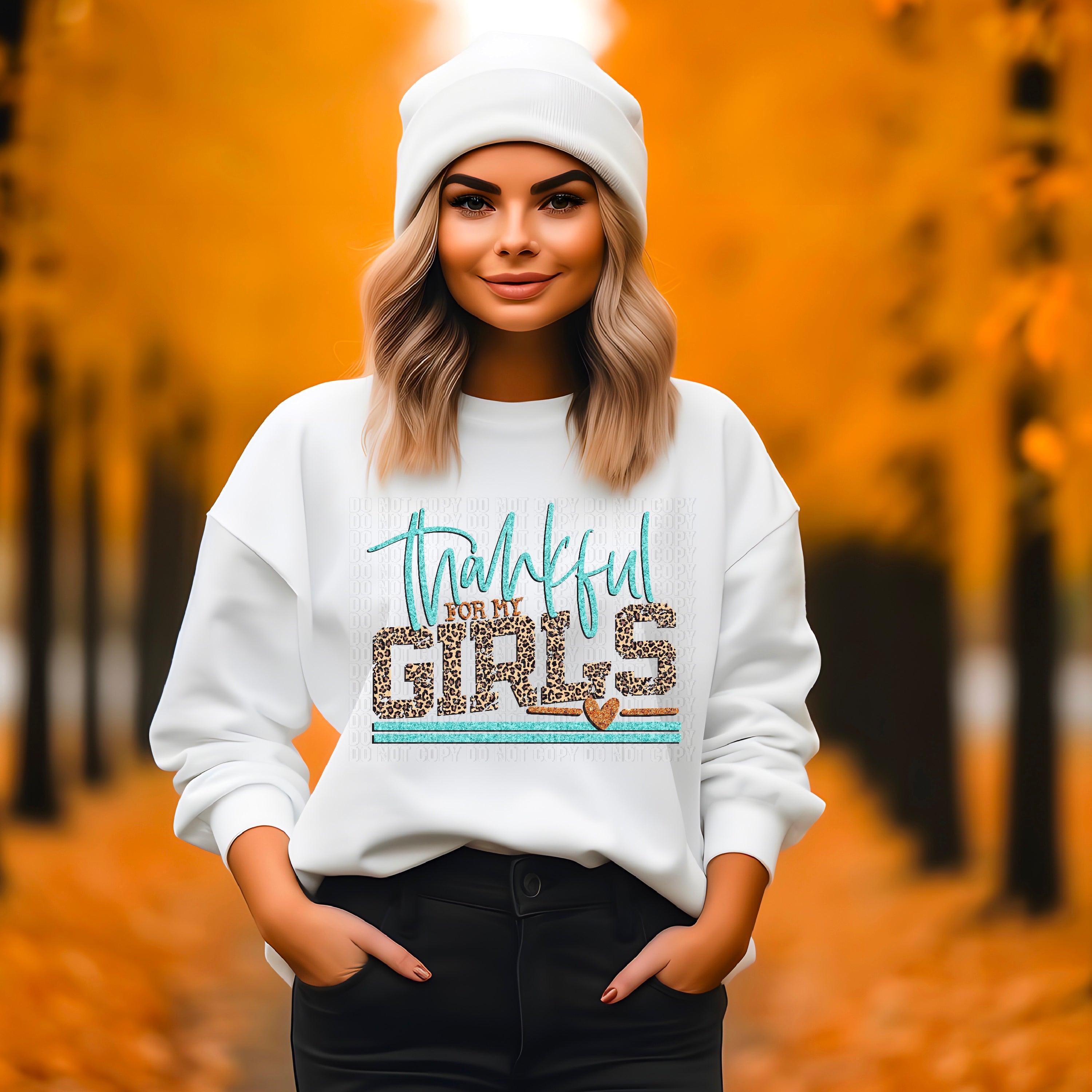 Thankful For My Girls DTF Transfer – K&M Designs