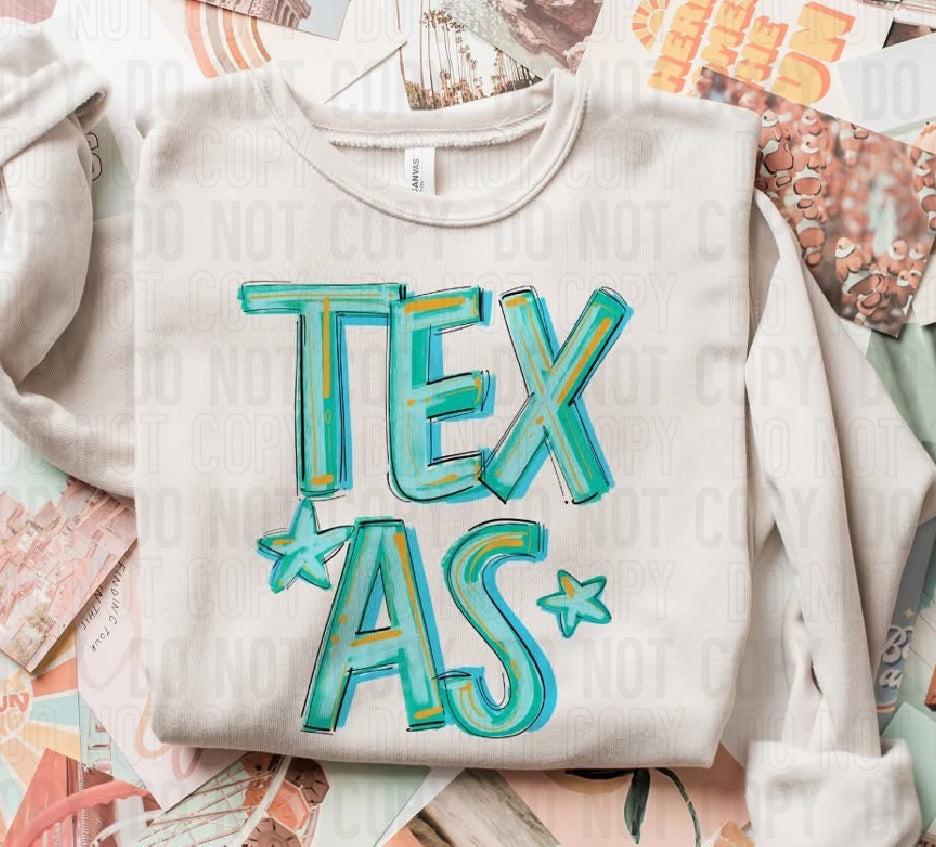 Texas State Blue Lagoon DTF Transfer – K&M Designs