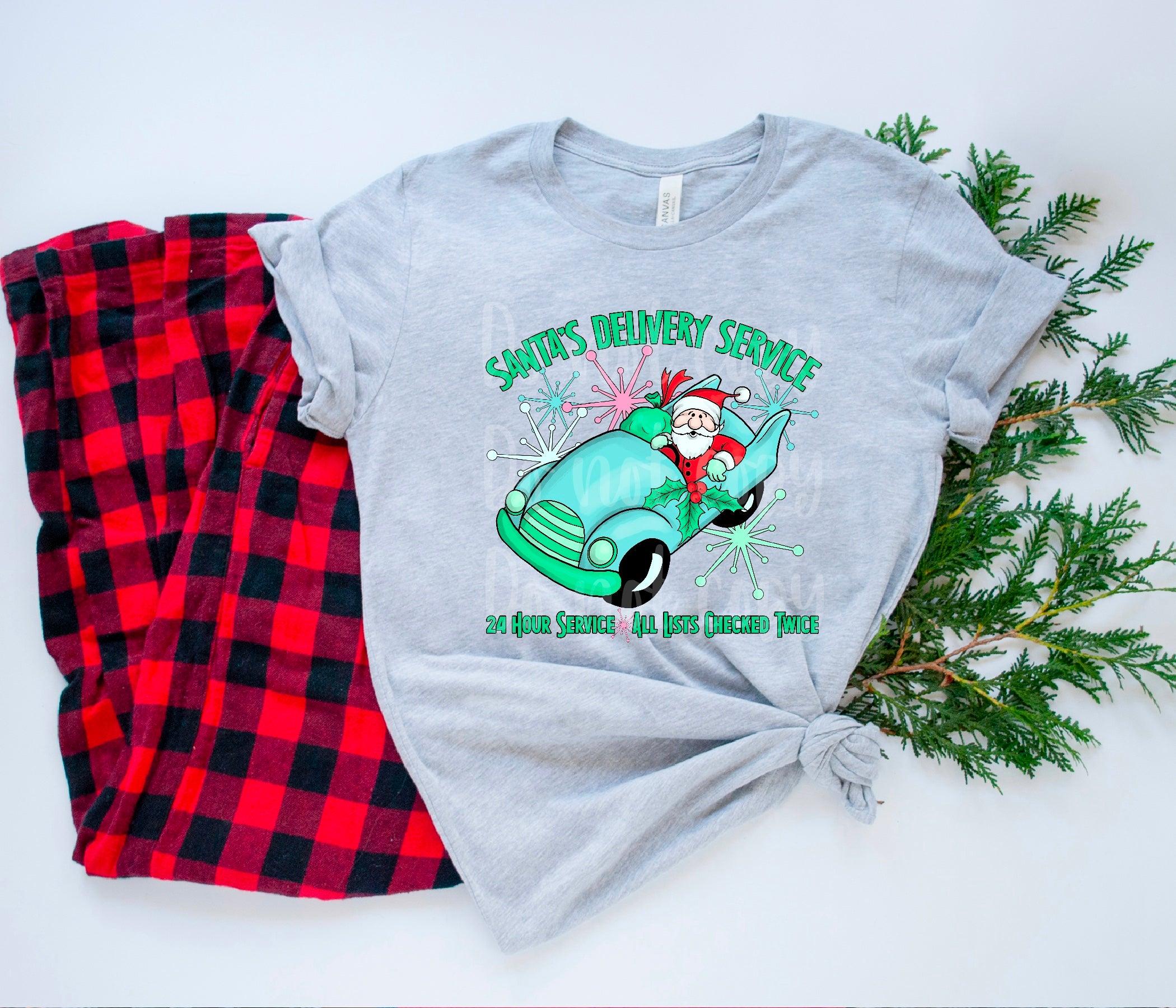 Santa Delivery Service Light Santa DTF Transfer – K&M Designs