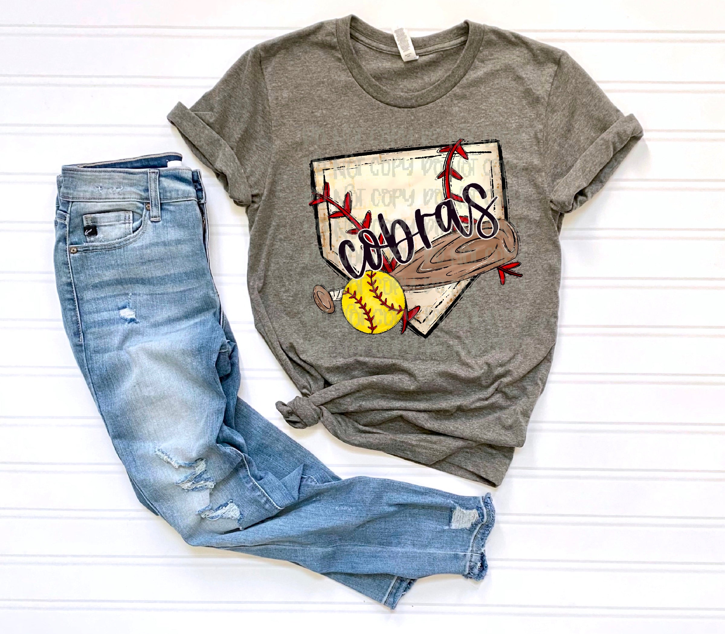 Cobras Softball Home Plate DTF Transfer – K&M Designs