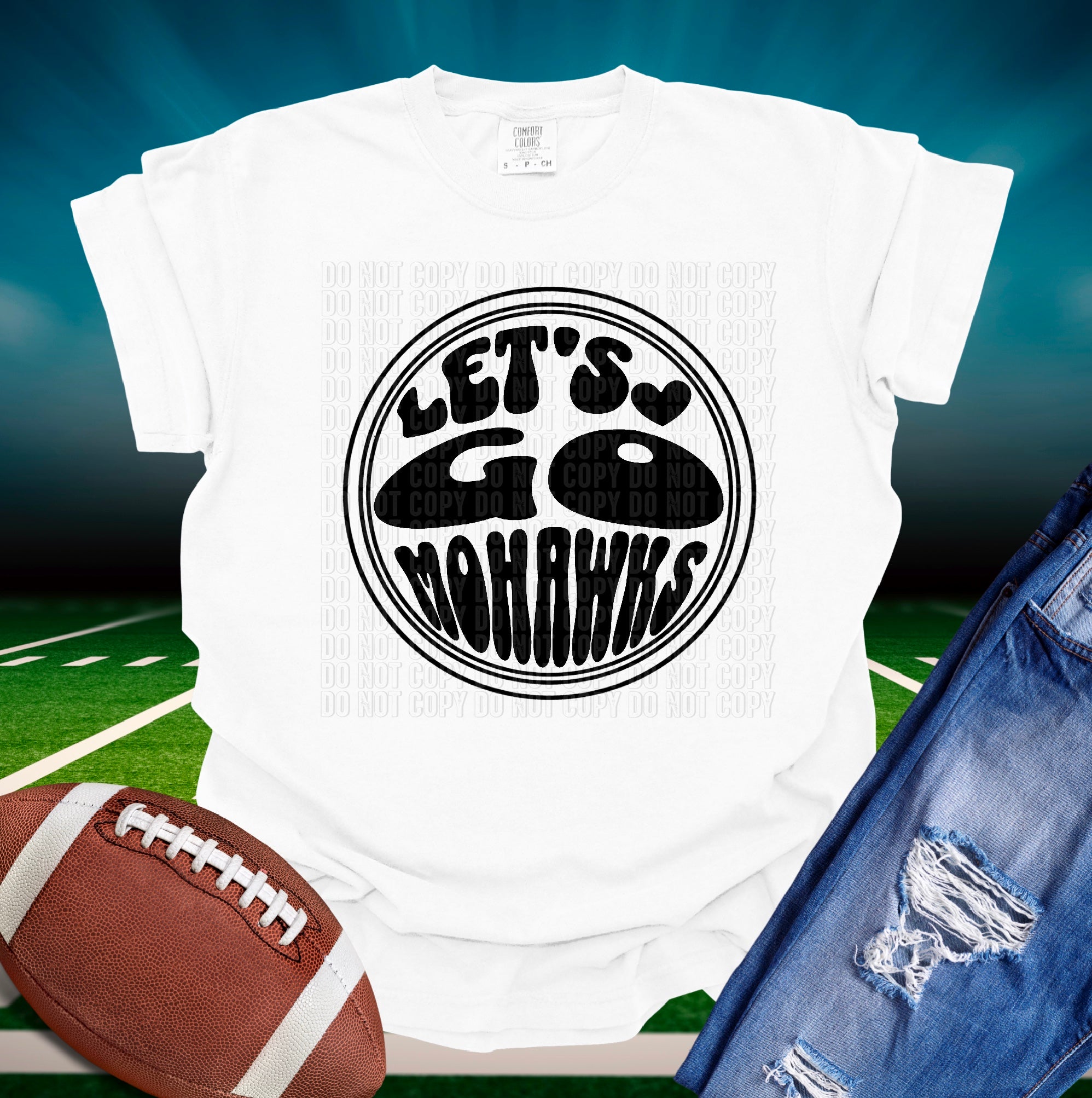 Let's Go Mohawks DTF Transfer – K&M Designs